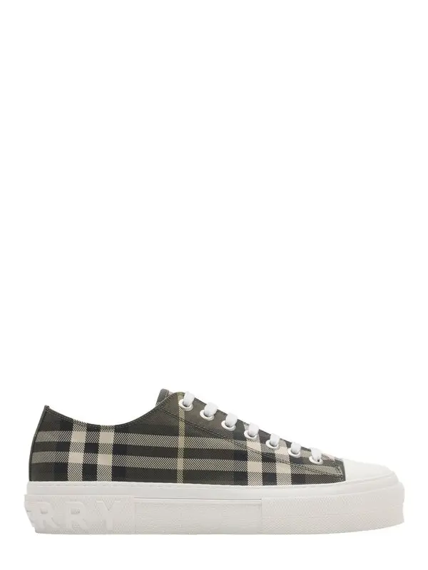 Burberry Check Nylon Blend Sneakers - Thicket Brown