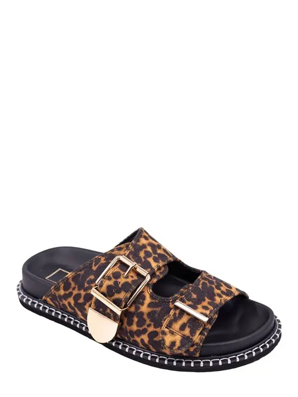 SHU SHOP Adjustable Slide Sandal - Leopard Print