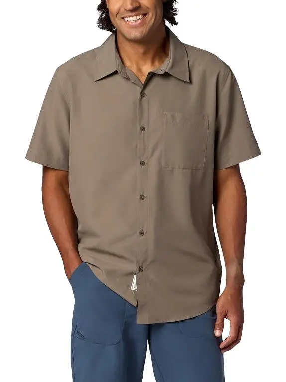 MARMOT Airexchange Upf Short Sleeve Button-up Shirt - Claystone
