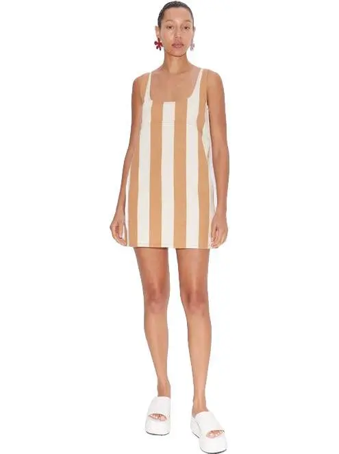 SIMONMILLER Sahara Striped Denim Dress - Tan Stripe