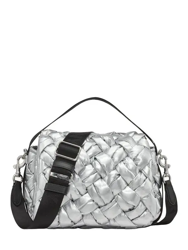 Dkny Nadia Flap Shoulder Bag - Silver