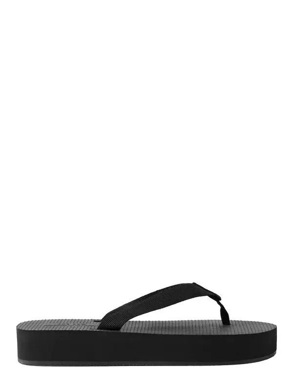 THE ROW Dune Platform Flip Flops - Black