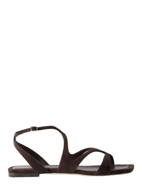 JIMMY CHOO Ayla Suede Sandals - Brown