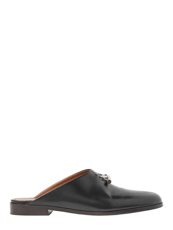 Alexander McQueen T-bar Leather Mules - Black