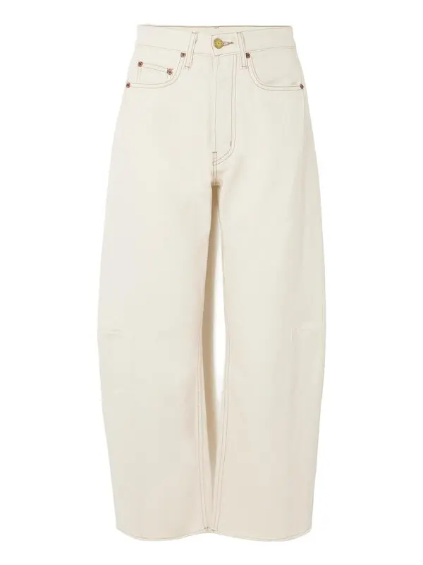 B Sides Slim Lasso High-rise Tapered Jeans - Off-white