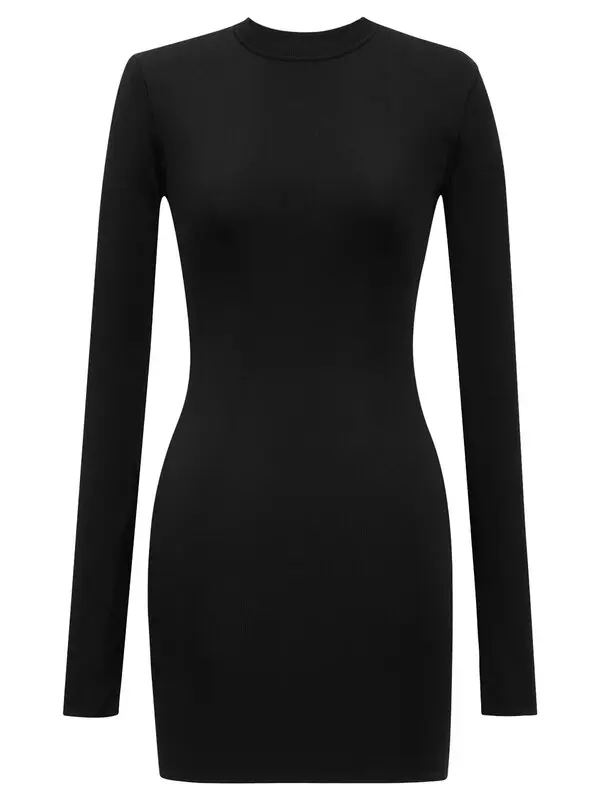 Saint Laurent Long-sleeve Mini Dress - Black