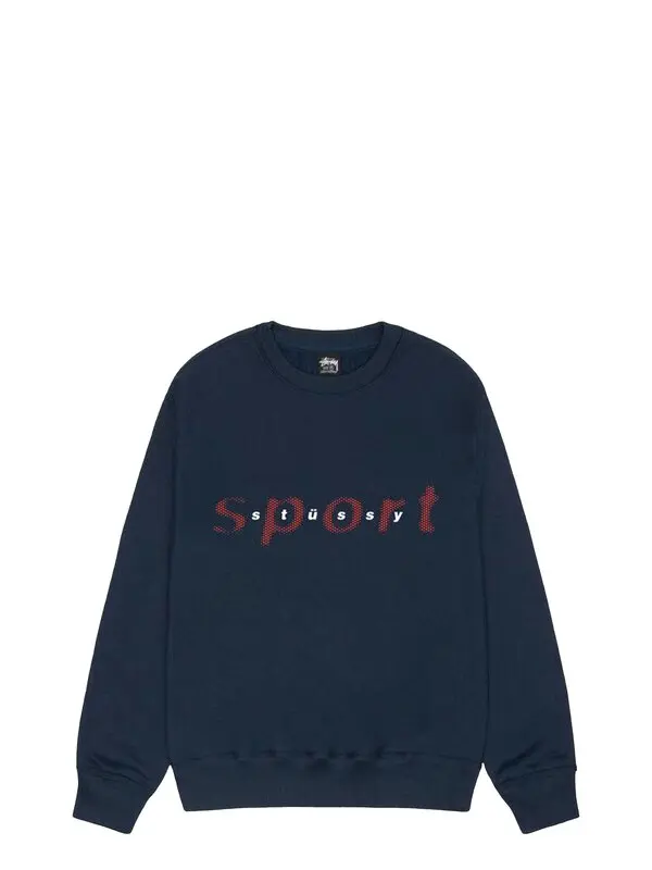StÜssy Dot Sport Crew Sweatshirt - Blue