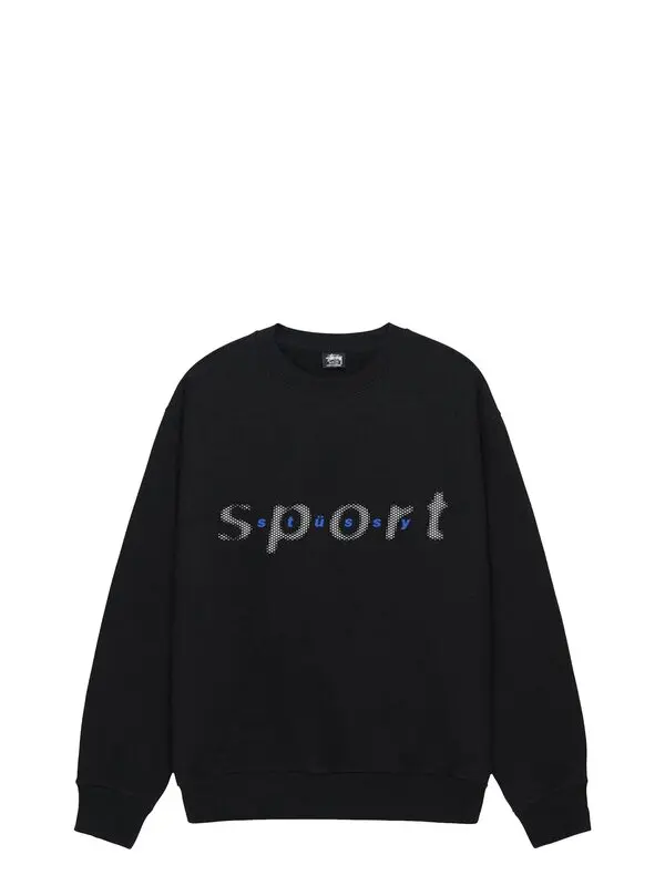 StÜssy Dot Sport Crew Sweatshirt - Black