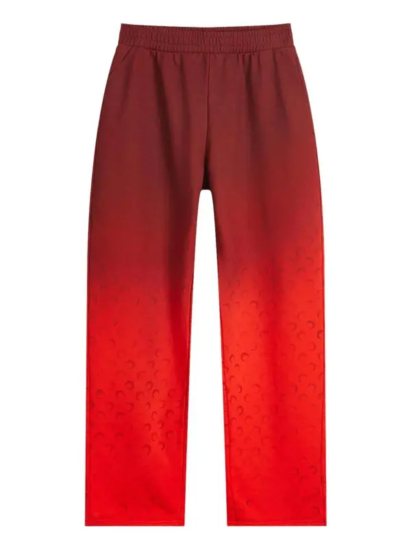 MARINE SERRE Moon Faded Fleece Track Pants - Red