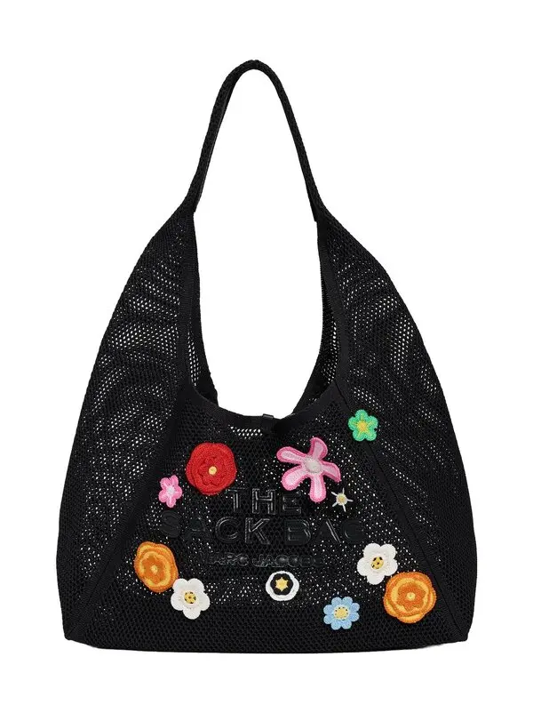 Marc Jacobs Daisy Crochet Sack Bag - Black Multi