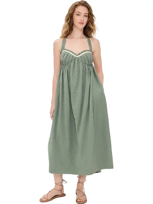Free People Poppy Midi Dress - Lily Pad