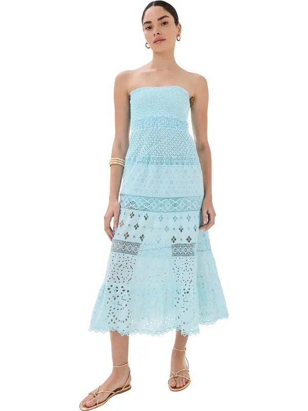Temptation Positano Savio Strapless Midi Dress - Turquoise