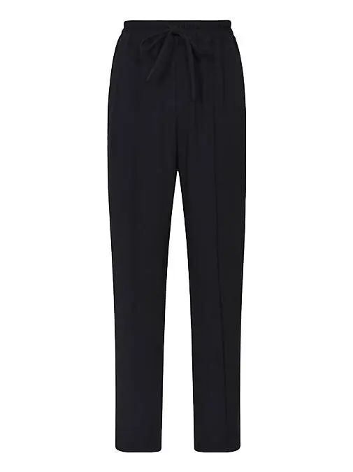 REISS High-rise Polyester-blend Trousers - Black