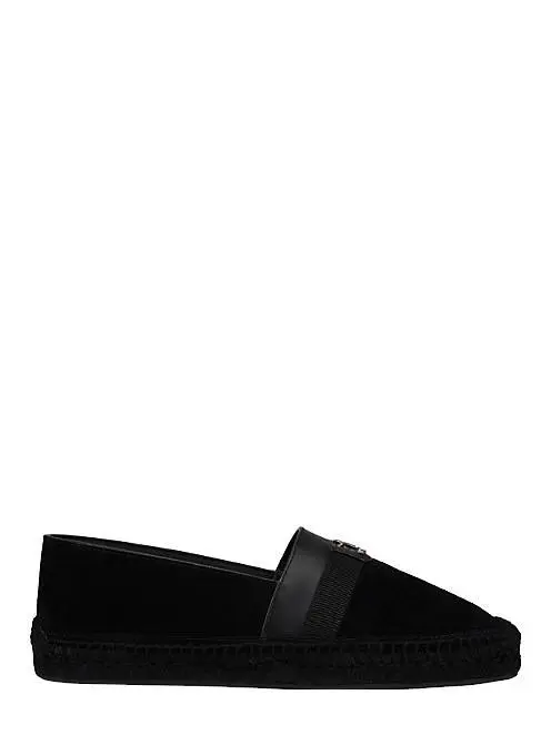 CHRISTIAN LOUBOUTIN Alfarica Leather Flat Espadrilles - Black