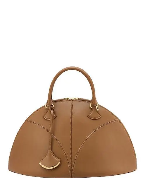 BVLGARI Marquise Large Leather Top-handle Bag - Brown