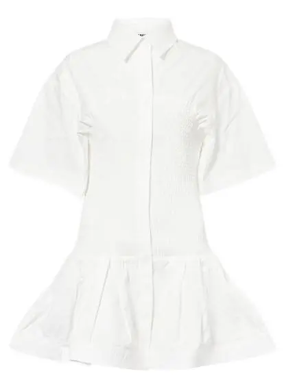 AMY LYNN Cotton-poplin Mini Dress - White