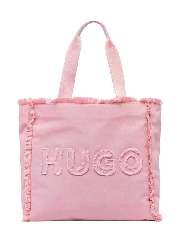 Hugo Logo-embroidered Tote Bag - Pink