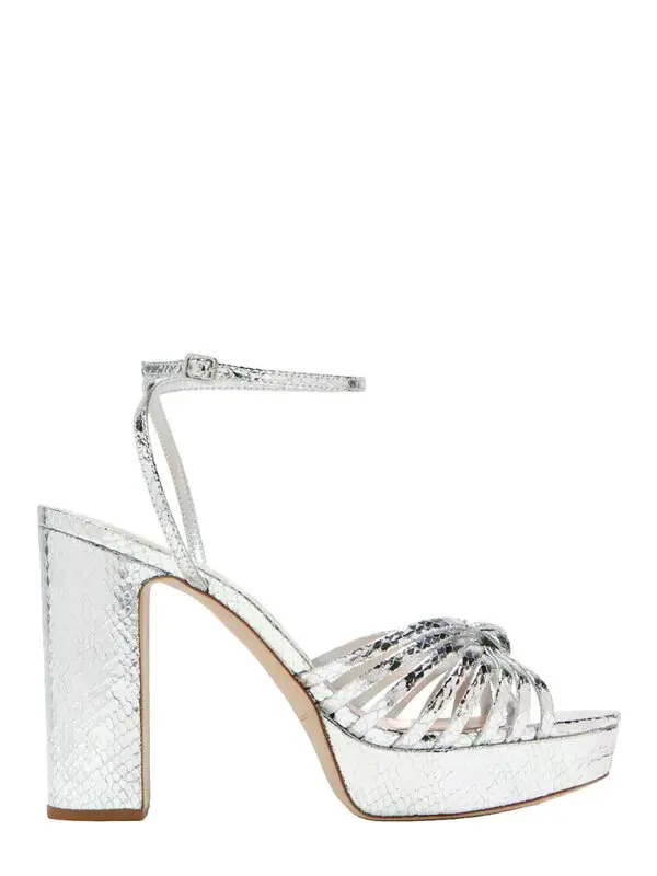 LOEFFLER RANDALL 120mm Rivka Sandals - Silver