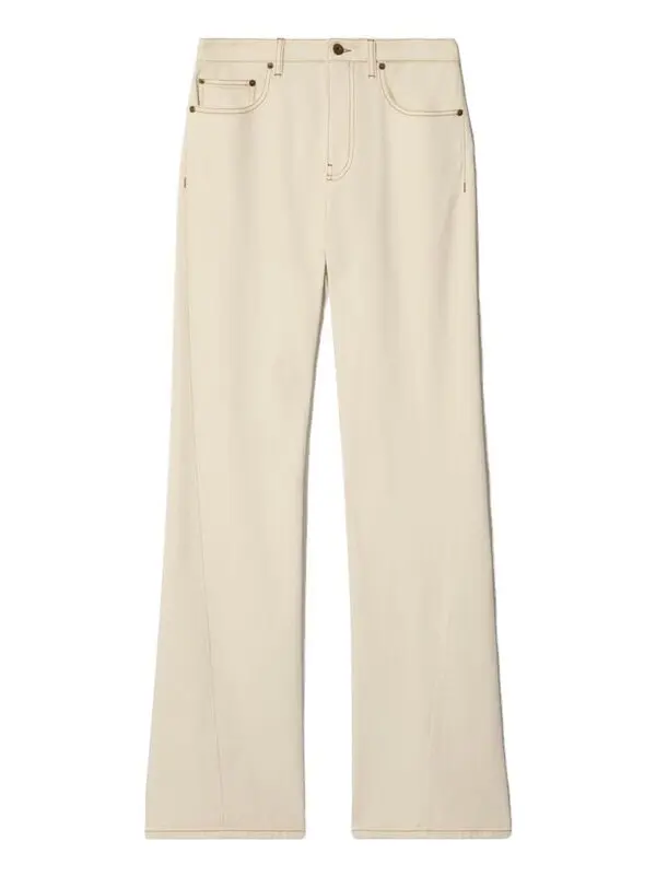 Burberry High-rise Bootcut Jeans - Ceramic White