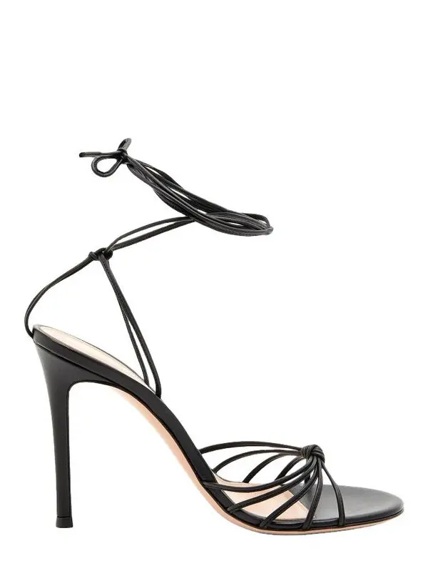 GIANVITO ROSSI 105mm Leather Stiletto-heel Sandals - Black