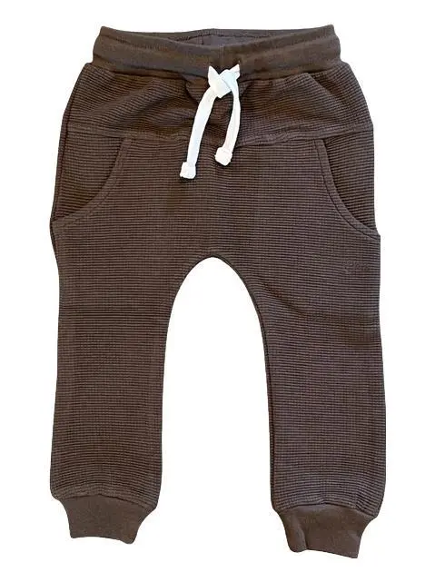 LAREE + CO Waffle Knit Joggers - Cocoa