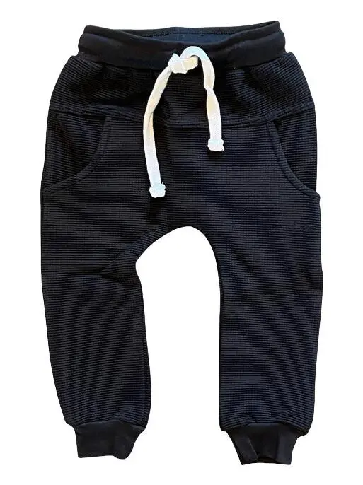 LAREE + CO Waffle Knit Joggers - Onyx
