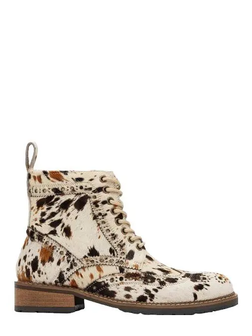 MARC NOLAN Ms. Belmont Wingtip Boots - Appaloosa