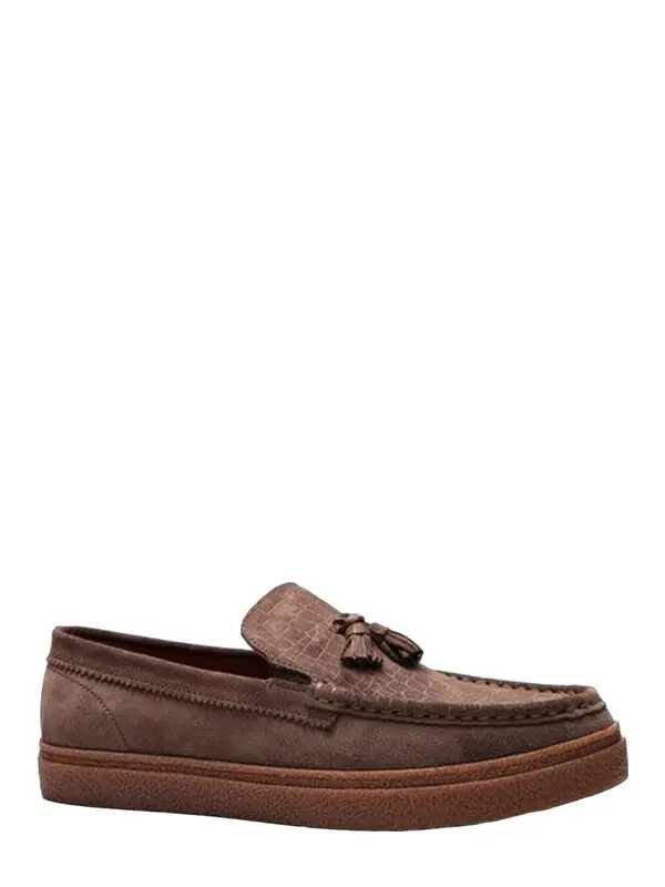 CARLOS SANTANA Tassel Loafer - Saloon Brown Suede