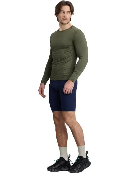 COZY ZERO 100% Merino Classic Long Sleeve Crewneck - Olive
