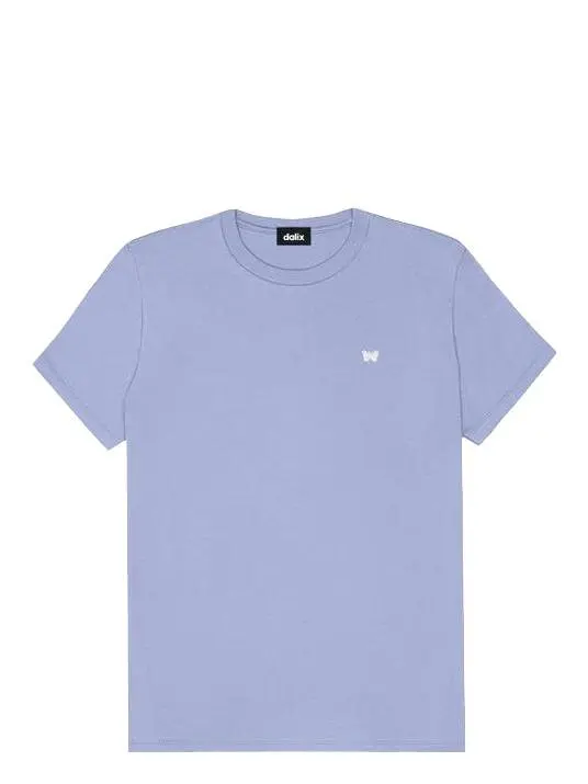 DALIX Lightweight Jersey Tee With Butterfly Detail - Lavender Blue