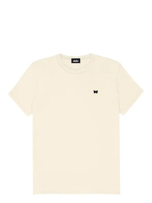DALIX Lightweight Jersey Tee With Butterfly Detail - Natural