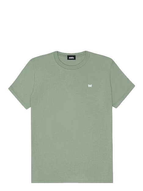 DALIX Lightweight Jersey Tee With Butterfly Detail - Sage