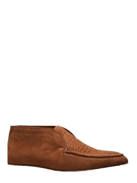 CARLOS SANTANA Joplin Laceless Chukka - Tabacco Brown Suede