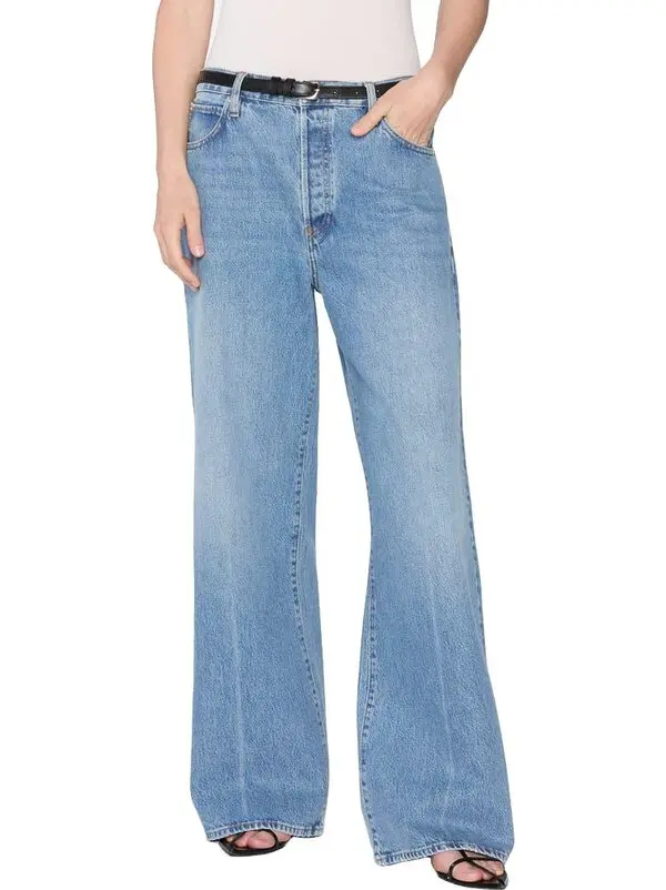 FRAME The Loose High Waist Wide Leg Jeans - Rundown