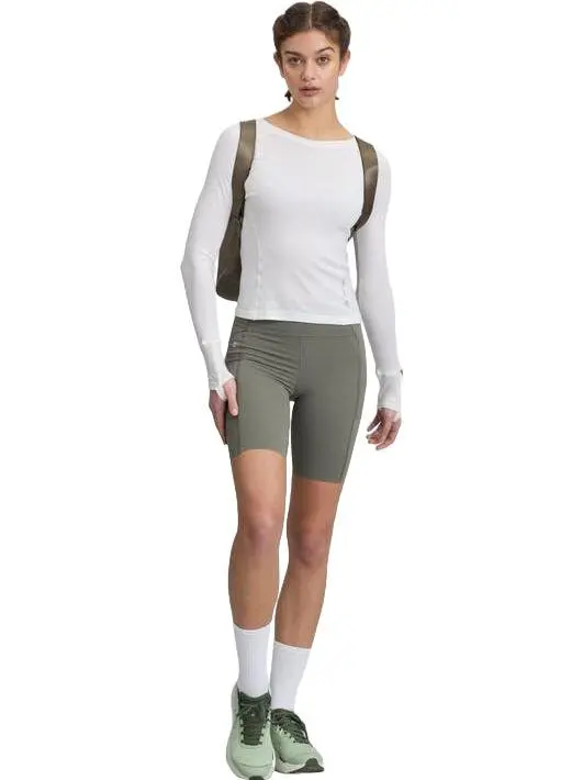 COZY ZERO 100% Merino Running Long Sleeve With Watch Window - White