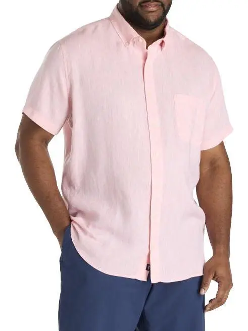 Vineyard Vines Big & Tall Surfside Linen Sport Shirt - Peaches