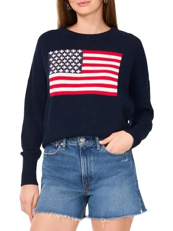 Vince Camuto Graphic Sweater - Classic Navy