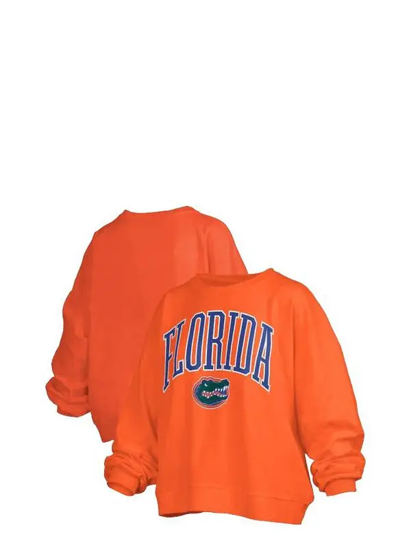 PRESSBOX Florida Gators Arch Over Logo Oversized Pullover Sweatshirt - Orange