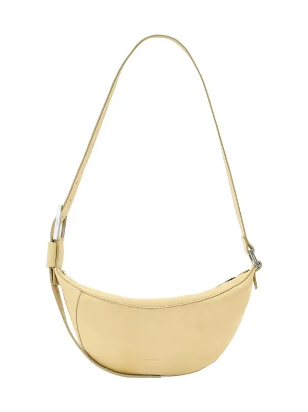 ALLSAINTS Leather Crescent Crossbody Bag - Mellow Yellow