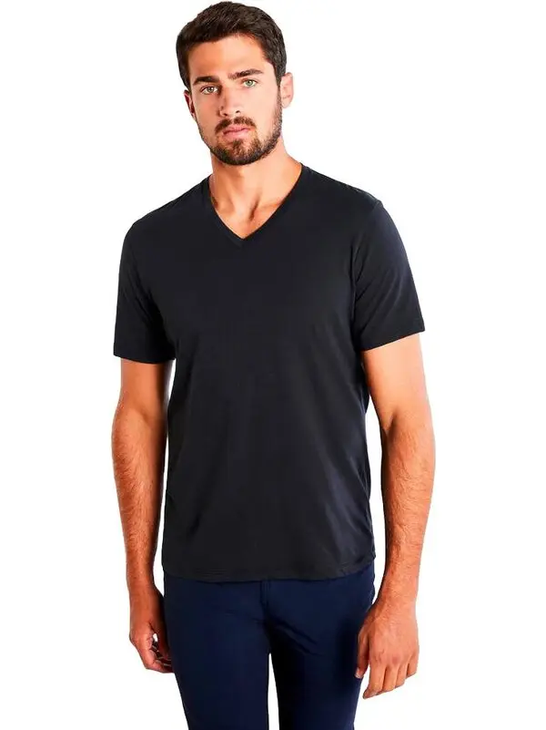 Anatomie Vince V-neck T-shirt - Black