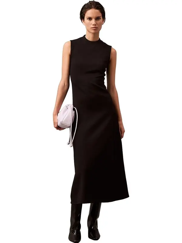 Calvin Klein Scuba Maxi Dress - Black Beauty