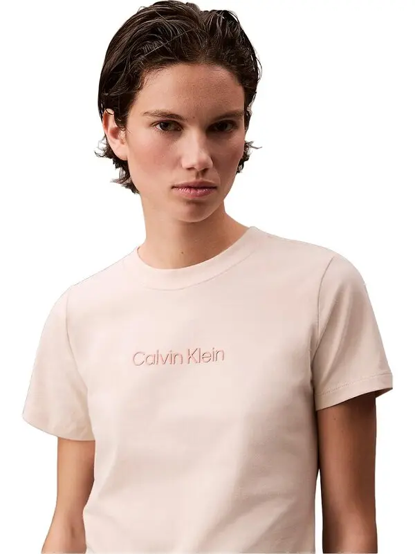 Calvin Klein Slim-fit Cotton Stretch T-shirt - Brilliant White