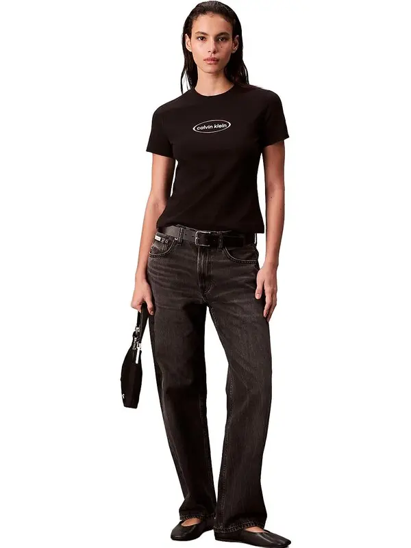 Calvin Klein Slim T-shirt With Logo - Black