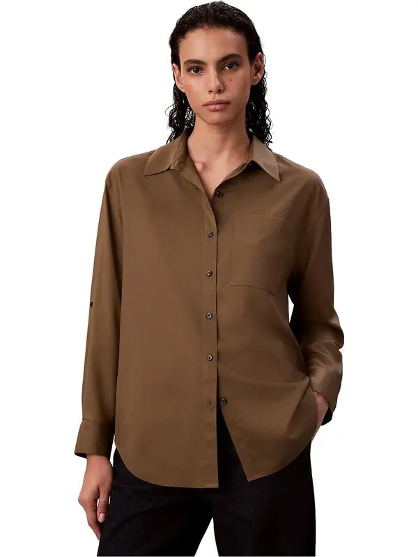 Calvin Klein Classic Button-down Shirt - Capers