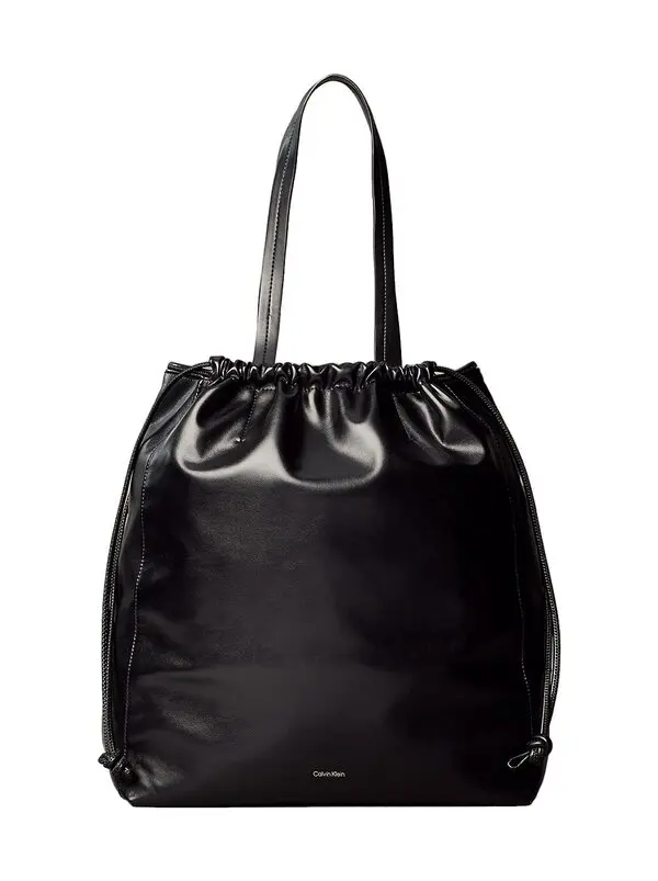 Calvin Klein Drawstring Tote Bag - Black