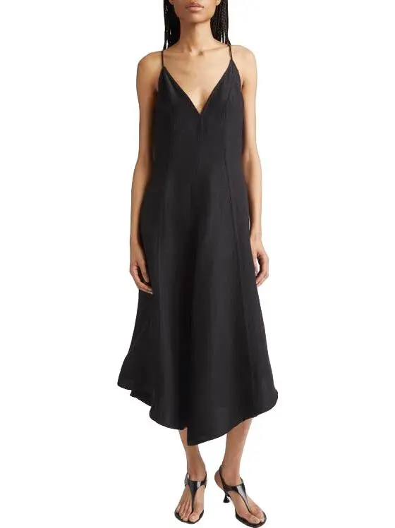 Proenza Schouler Elaine Asymmetric Hem Dress - Black
