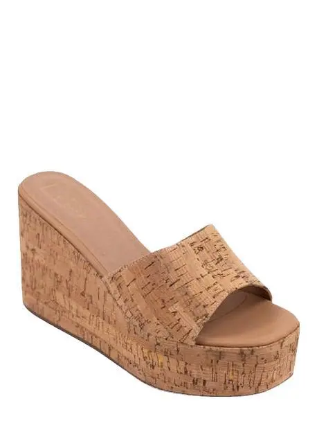 SHU SHOP Luna Platform Wedge Sandal - Cork