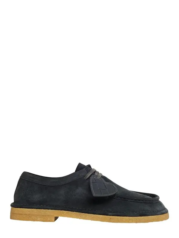 Bottega Veneta Daddy Derby Suede Wallabee Booties - Ardoise