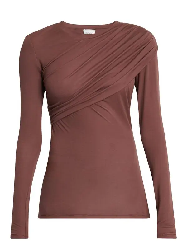 Isabel Marant Étoile Dressi Draped Top - Burnt Henna