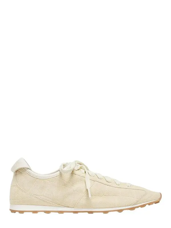 Jacquemus Les Tennis Croc-embossed Suede Sneakers - Ivory